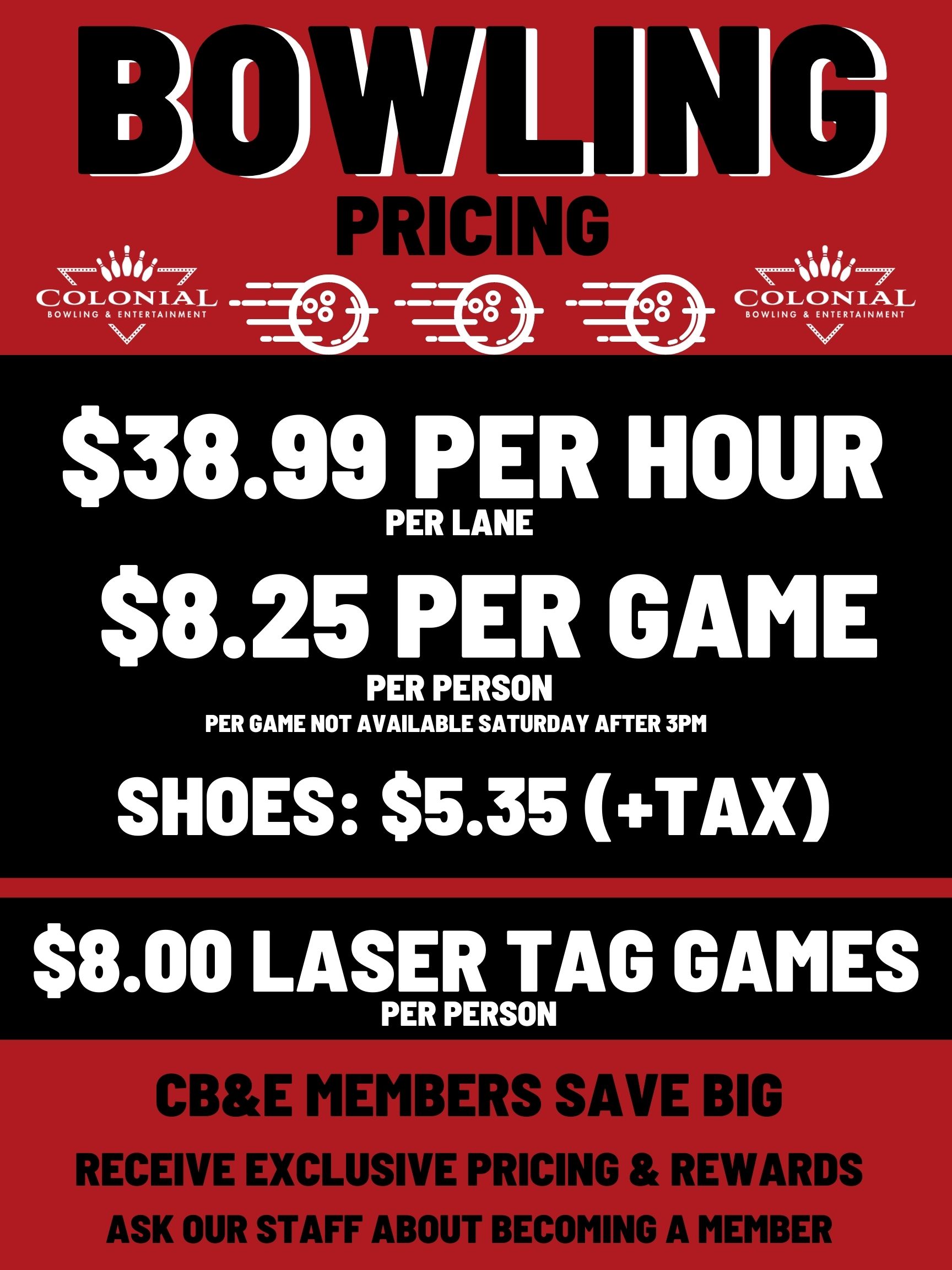 Bowling prices store