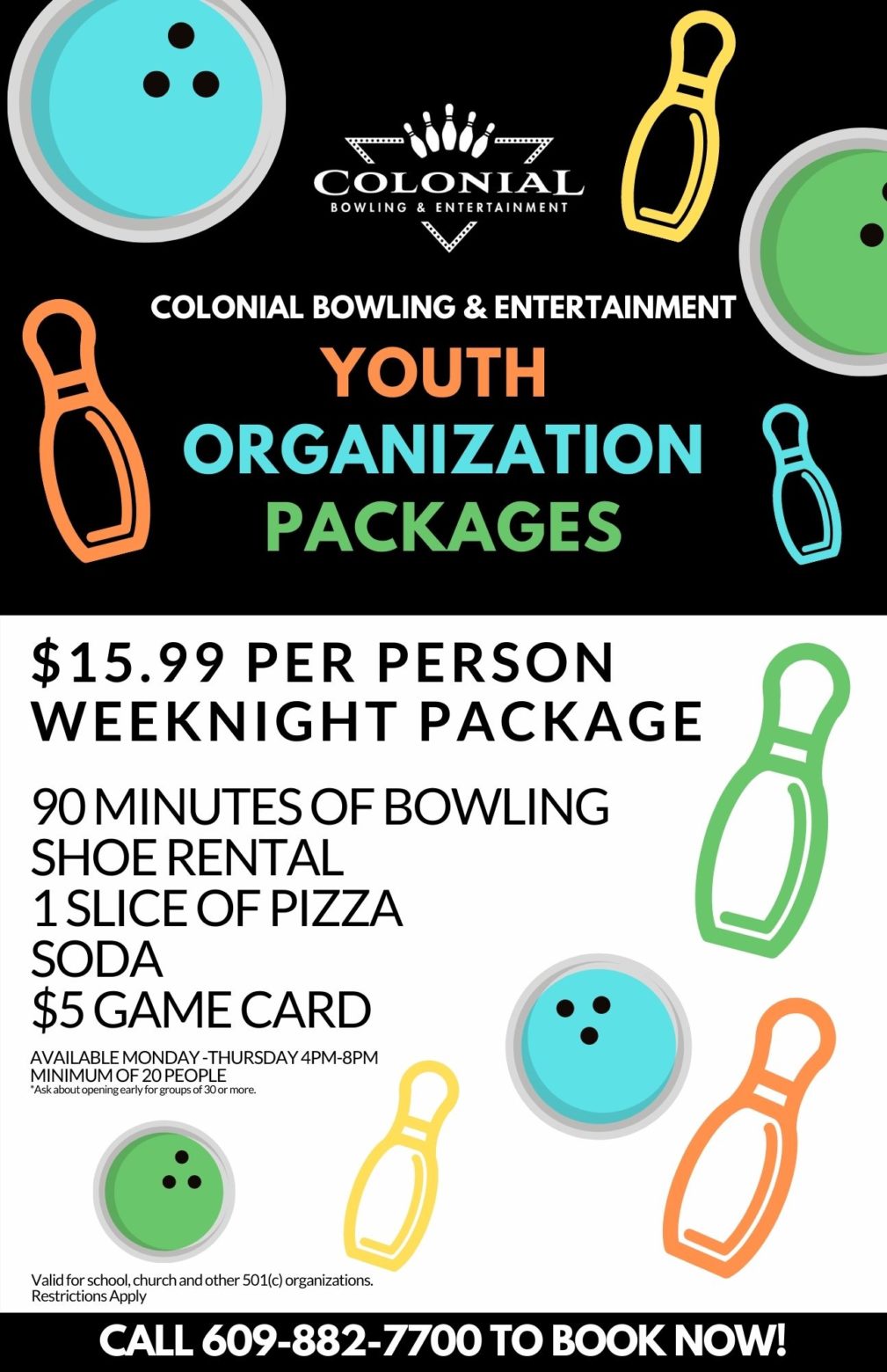 Youth Groups - Colonial Bowling & Entertainment